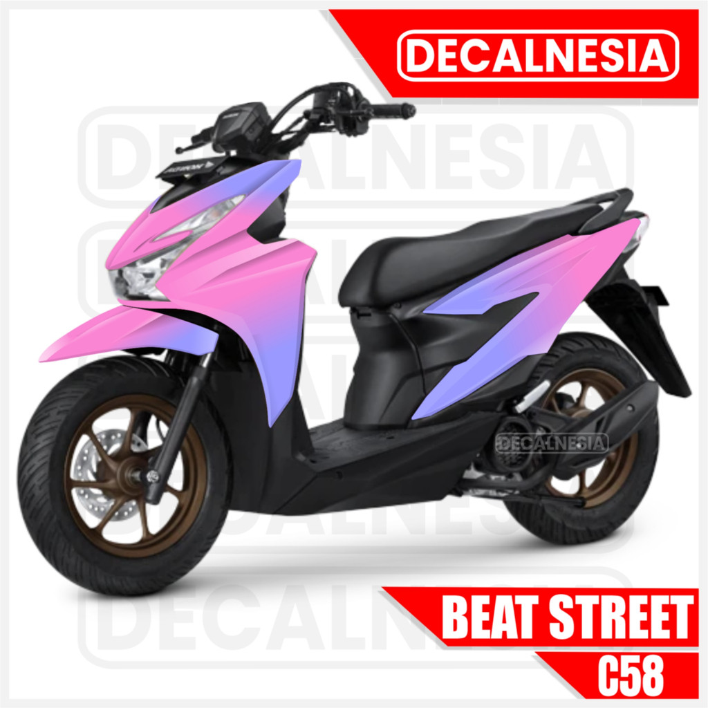 Jual Decal Stiker Beat Street New 2025 2024 Full Body Variasi Motor Sticker Simple Racing ...