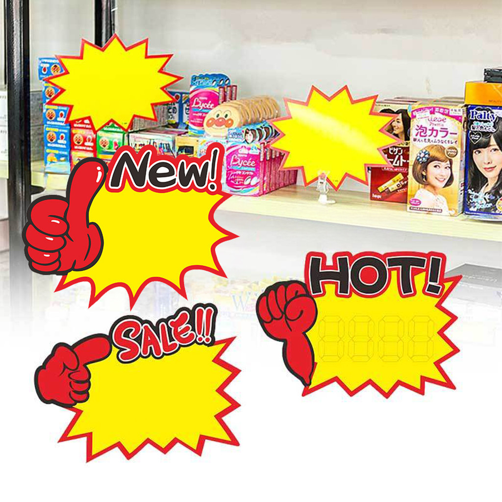 Jual NEW/HOT/SALE label harga pop card 1/3/5 pack kertas harga promo ...