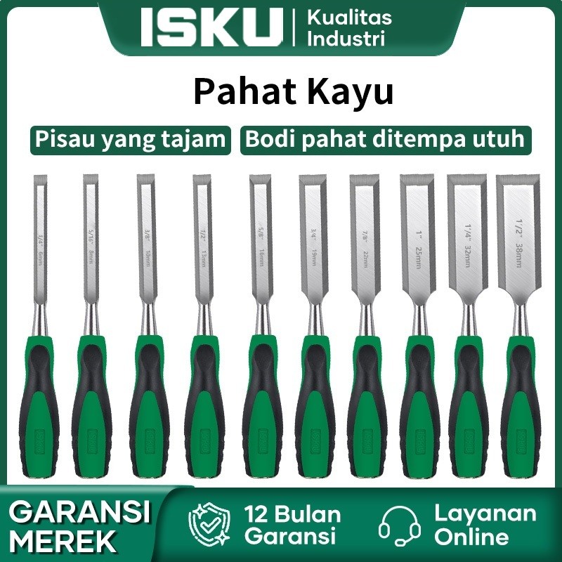 Jual ISKU Pahat Kayu 1/2 3/4 1 Inch Ukir Wood Carving Tatah Chisel ...
