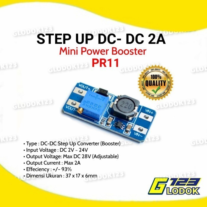 Jual Step Up Modul Mini Power Booster Converter DC DC 2A Penaik ...