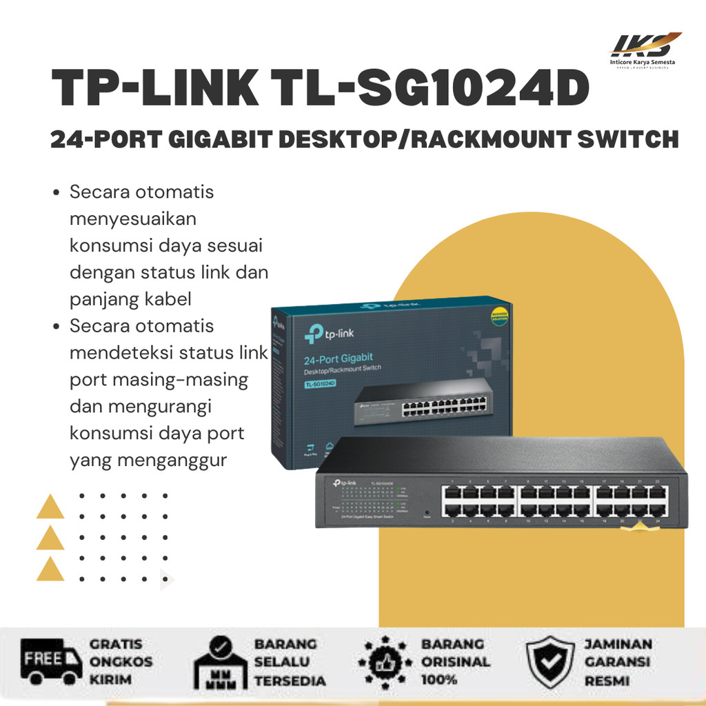Jual TP-LINK TL-SG1024D 24-Port Gigabit Desktop / Rackmount Switch ...