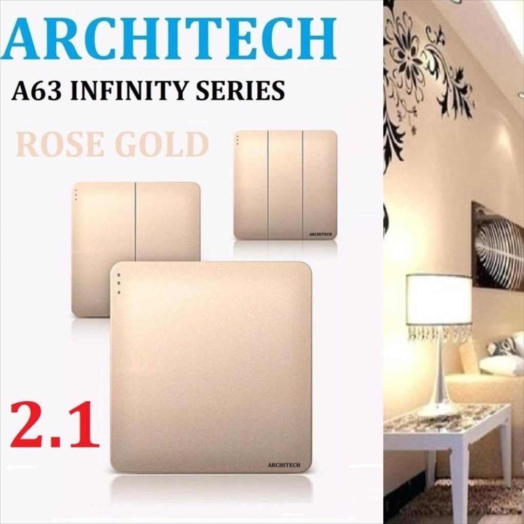 Jual ARCHITECH SAKLAR INFINITY A63 GOLD SERIES / STOP KONTAK / SAKLAR ...