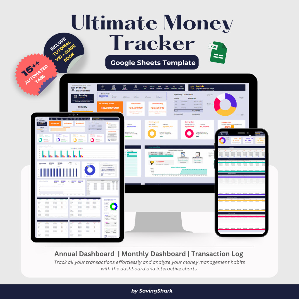 Jual Ultimate Money Tracker Templates | Budgeting Templates | Shopee ...