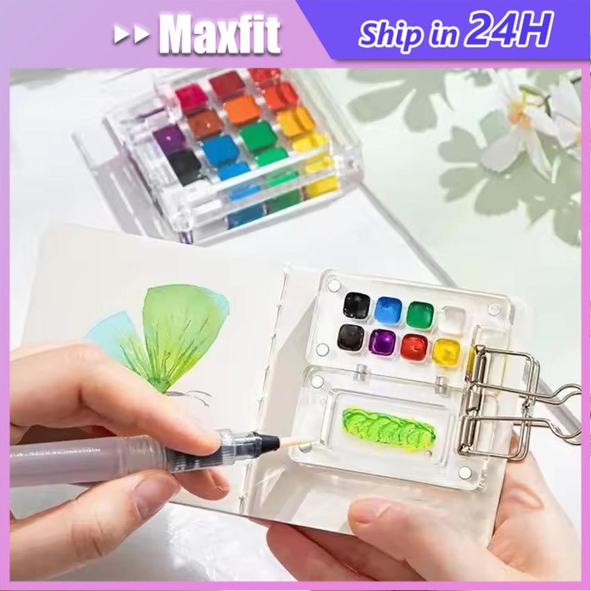 Jual Mini Palette Watercolor Akrilik 15/8 Hole Color Palette Disk Lukis ...