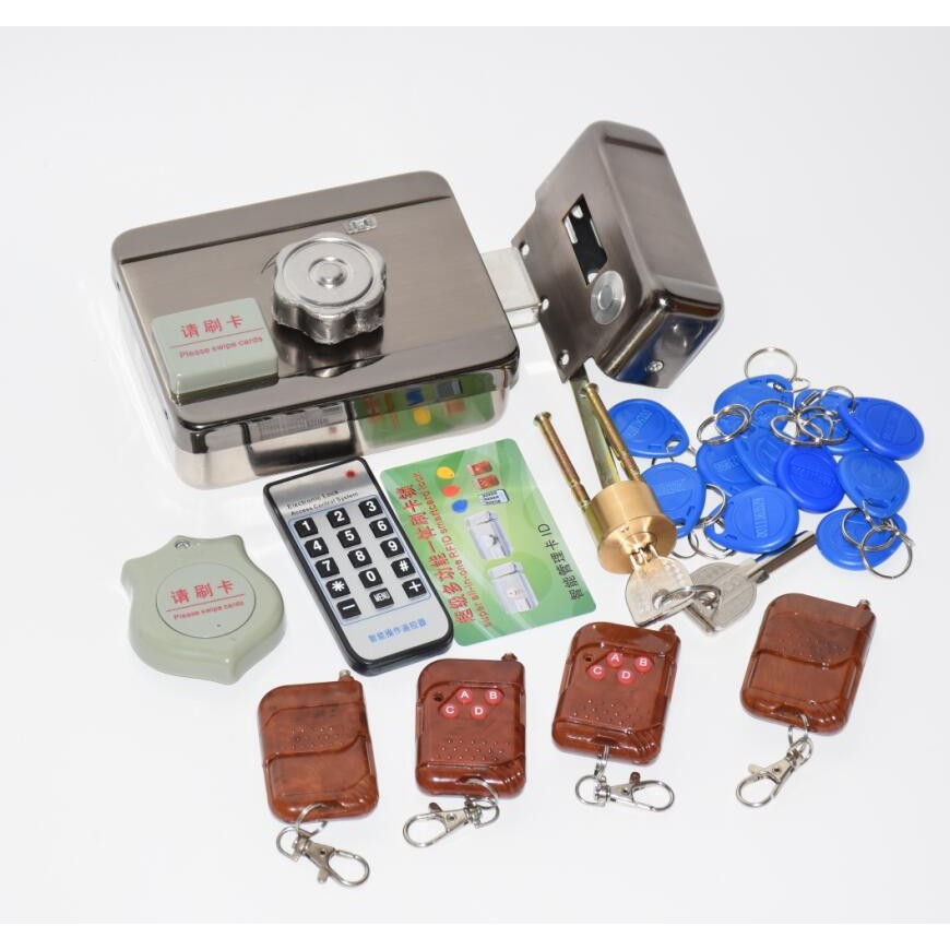 Jual 1 2 3 4 remote controls electronic lock kit DC12V integrated RFID ...