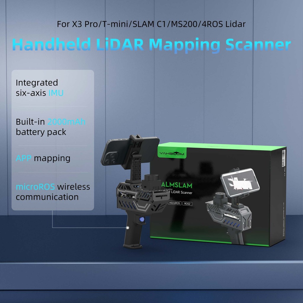 Jual Yahboom PALMSLAM Handheld LiDAR Scanner Kit with Holder Support ...