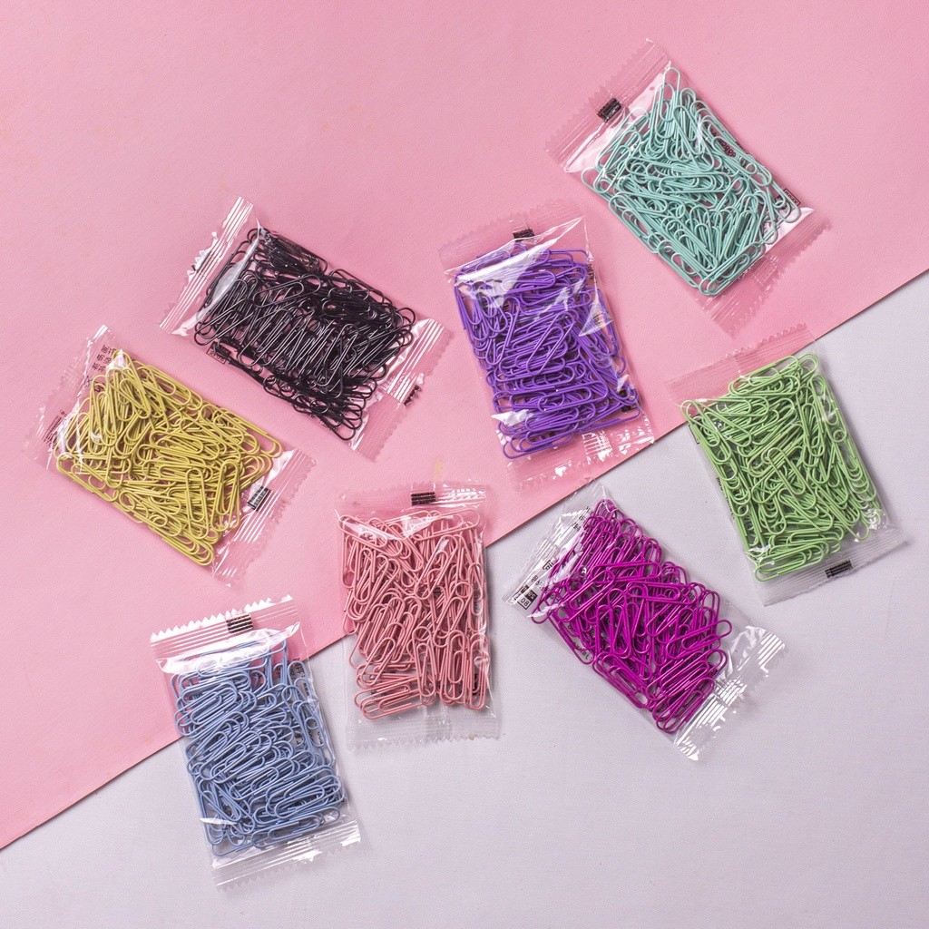 Jual Paper Clip Warna Metalic / warna macaron / Paper klip warna ...