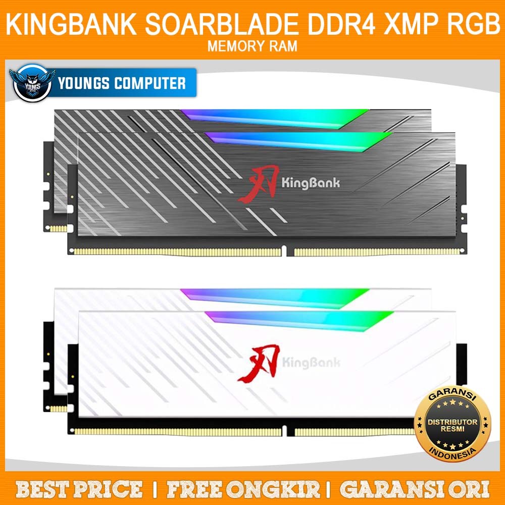 Jual RAM KINGBANK SOARBLADE DDR4 32GB 3600Mhz KIT 2x16GB XMP RGB Black/White | Shopee Indonesia