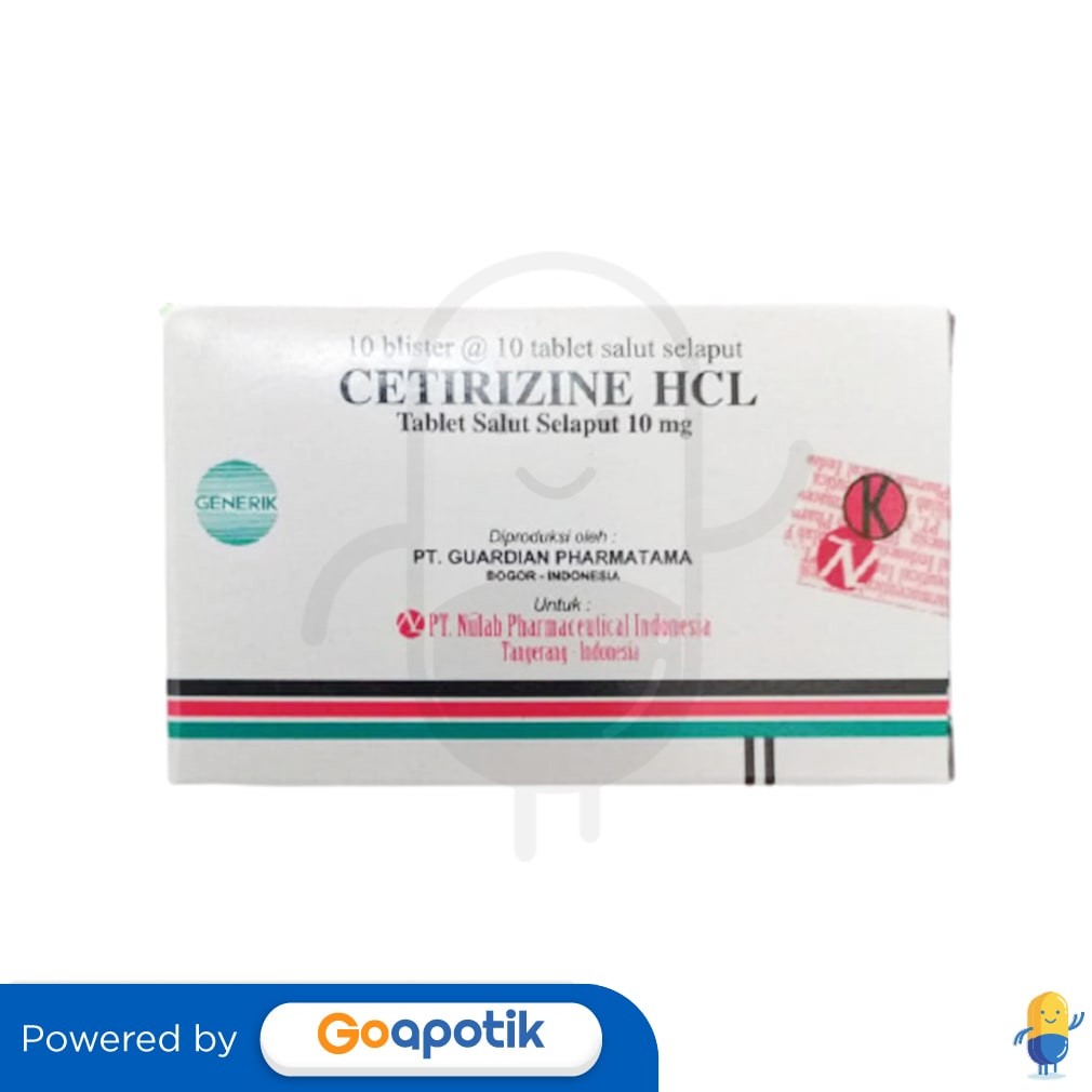 Jual Cetirizine Hcl Nulab 10 Mg Box 100 Tablet | Shopee Indonesia