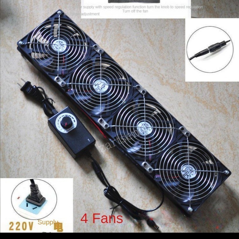 Jual 120mm Computer Fan with Speed Controller AC Plug Power Cord 110V ...