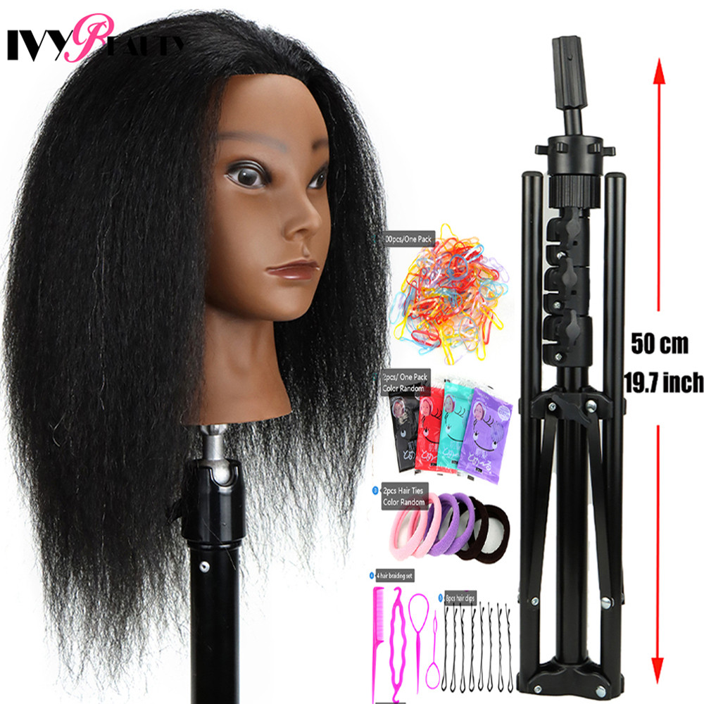Jual African Mannequin Head 100% Real Human Hair Mannequin Manican ...