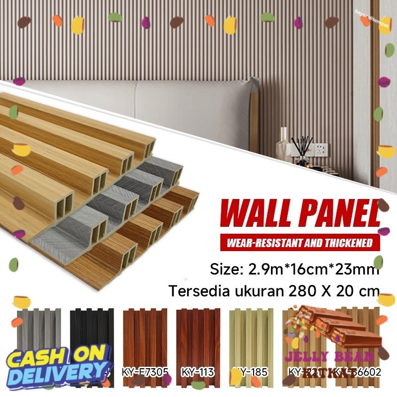 Jual Panel kayu WPC/panel dinding PVC/panel dinding kisi kayu papan ...