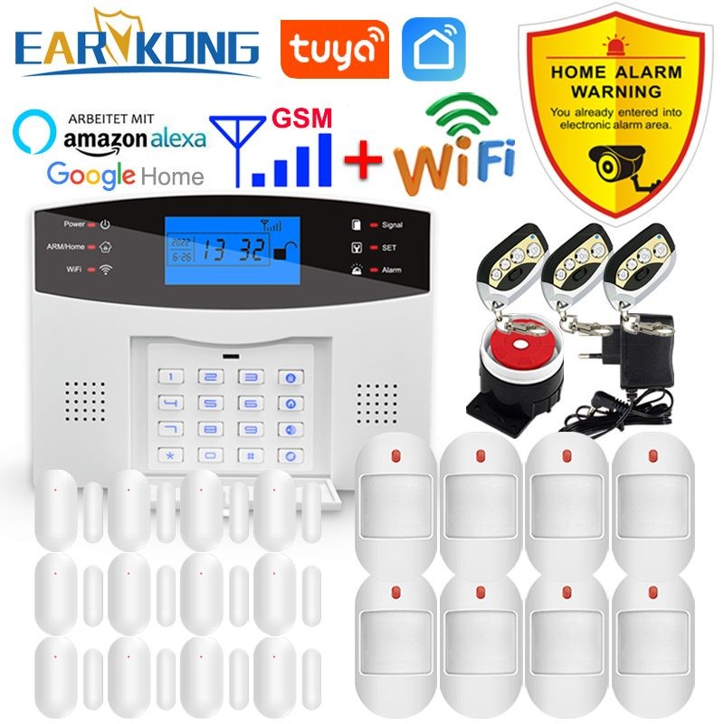 Jual Tuya WiFi Smart Home Alarm System GSM Security Burglar Host 433MHz ...