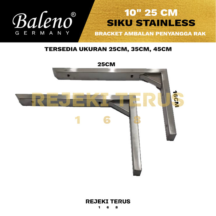 Jual 10" 25 cm Siku STAINLESS Bracket Ambalan Dinding Penyangga Rak Meja | Shopee Indonesia