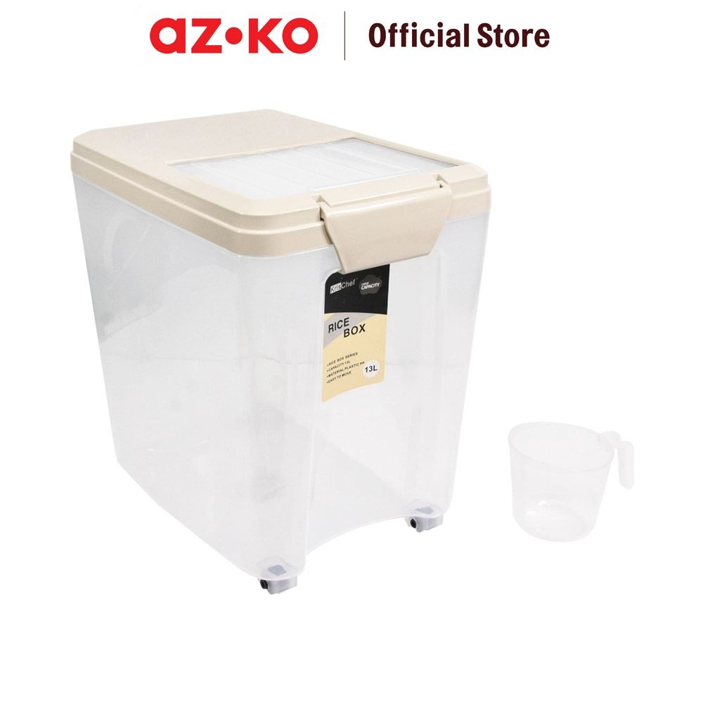 Jual AZKO Kris 13 ltr Tempat Beras - Cokelat Rice Container Food Grade ...