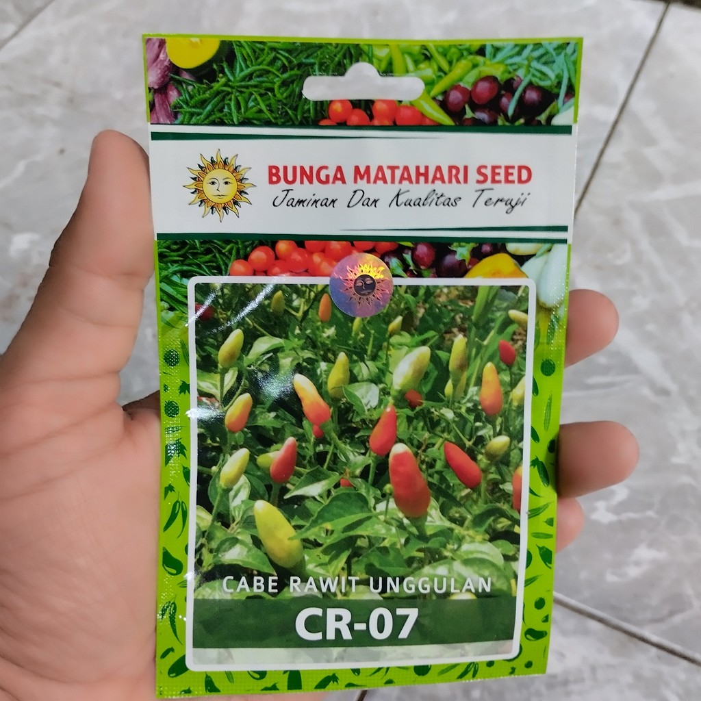 Jual Benih SP Cabe Rawit CR-07 isi 500 Biji Bibit Cap Bunga Matahari ...