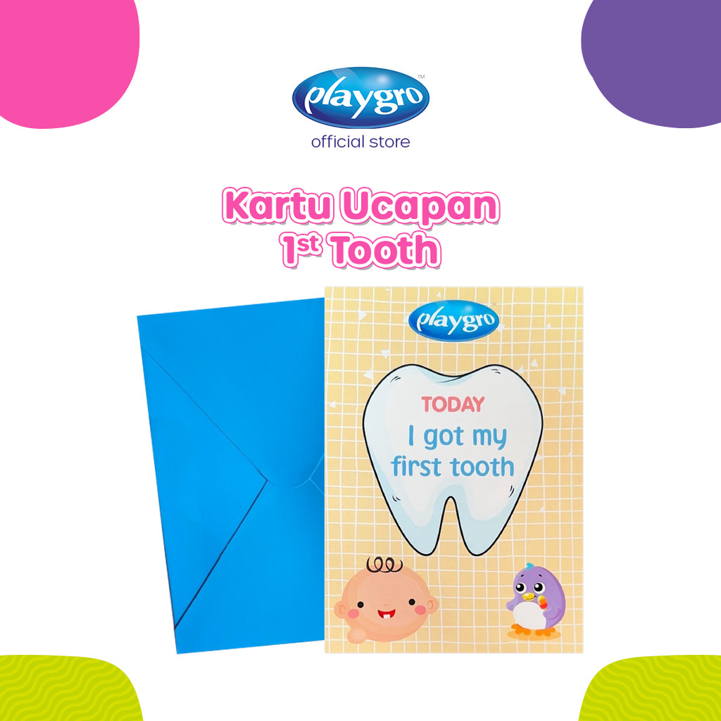 Jual Playgro 1st Tooth Gift Card - Kartu Ucapan Gigi Pertama Bayi | Shopee Indonesia