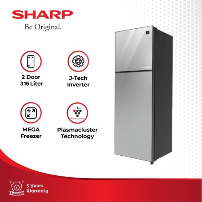 Jual Sharp Kulkas 2 Pintu 315L SJ-426GI-MS / Shine Series SJ426GIMS J Tech Inverter 426 GI MS ...