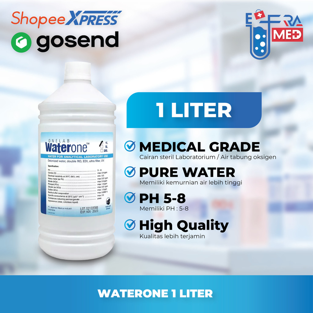 Jual Water One 1 Liter Onemed / Aquabides / Aquabidest / Aquades ...