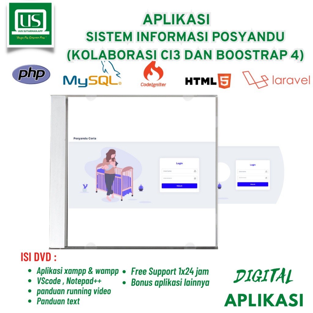 Jual Source code Sistem Informasi Posyandu (Kolaborasi CI3 dan Boostrap ...