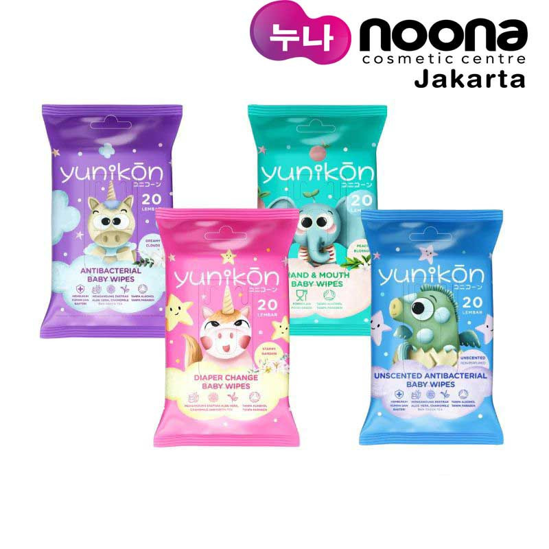Jual YUNIKON BABY WIPES 20S YUNIKON ANTIBACTERIAL/HAND MOUTH/DIAPER ...