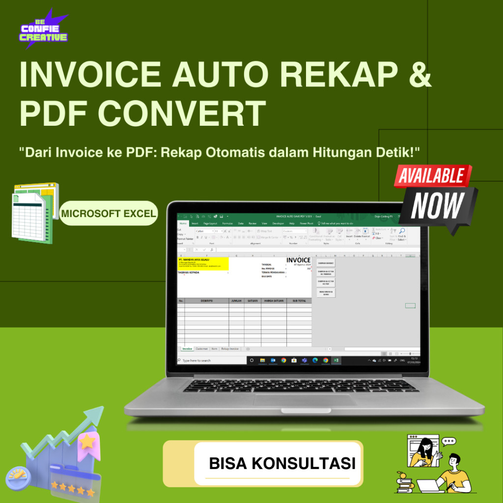 Jual Aplikasi Invoice Faktur Penjualan Surat Jalan Otomatis Rekap Excel | Shopee Indonesia