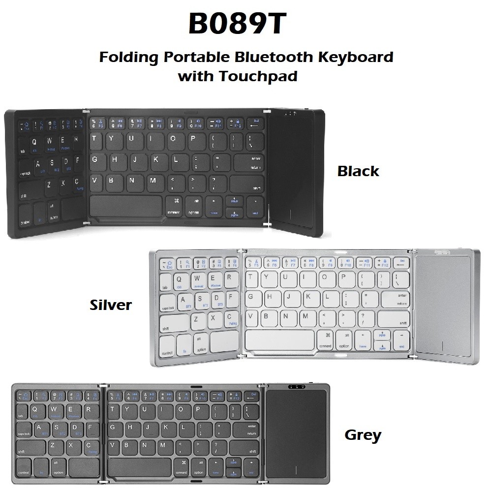 Jual GROSIRUNIK99 B089T - Universal Folding Portable Bluetooth Keyboard ...