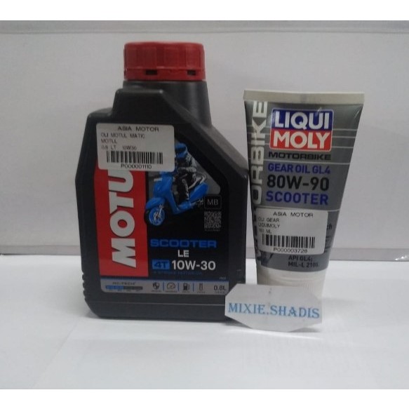 Jual Paket Oli Motul Scooter LE 800ml + Oli gear Oli Gardan Liquimoly ...
