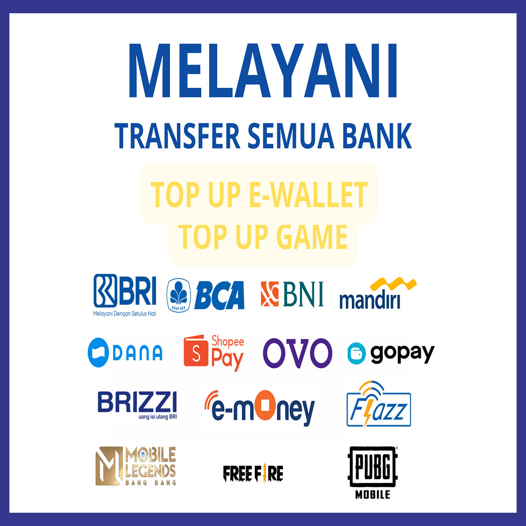 Jual Stiker Poster Konter Melayani TF, Top Up E-Wallet & Game ...