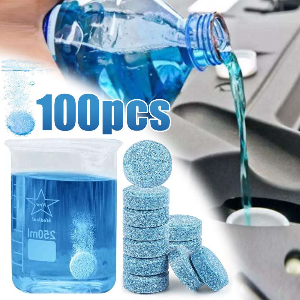 Jual 5/100pcs Solid Cleaner Car Windscreen Cleaner Effervescent Tablet ...
