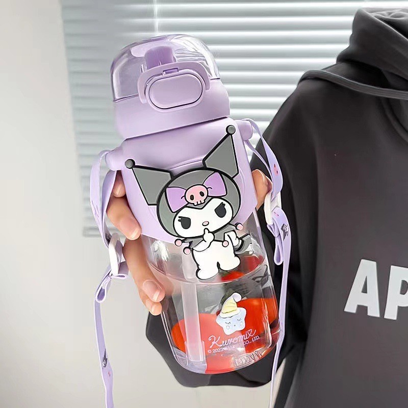 Jual Botol Minum Anak 2in1 Sedotan & Teguk Tritan 600ML Karakter Melody, Kuromi & Pompompurin ...
