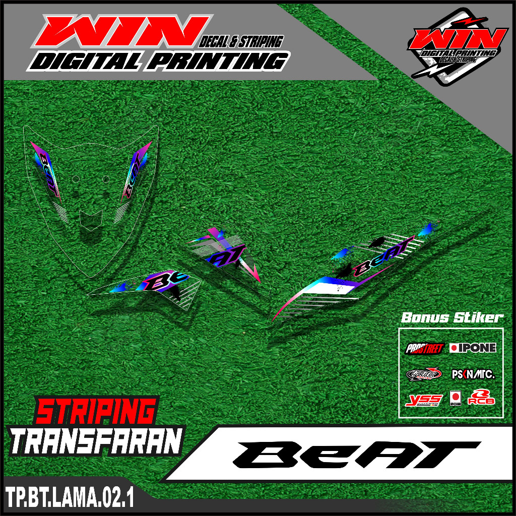 Jual Stiker Striping Trasparan Beat FI Lama/Old - Sitiker decal Variasi ...
