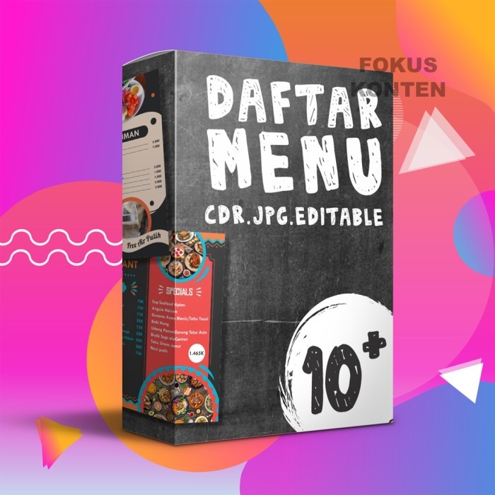Jual 15 Desain Buku Menu CDR - Digital Konten | Shopee Indonesia