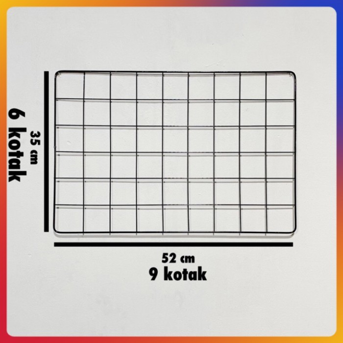 Jual WIRE GRID WALL / HIJANG HIASAN DINDING PANJANG 52 x 35 cm - 6x9 ...