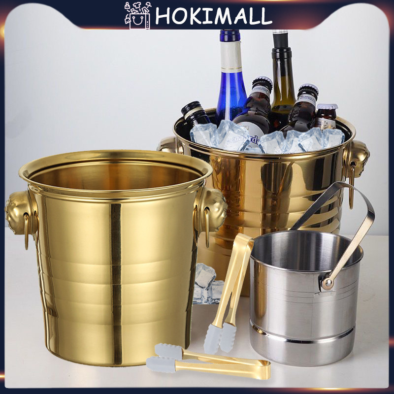Jual Ice Bucket Ember Es Batu Stainless Stell 304 Gold Emas Wine ...