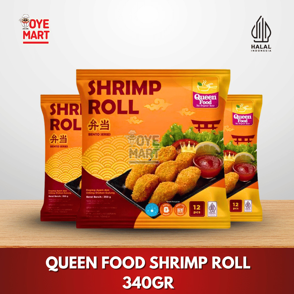 Jual QUEEN FOOD SHRIMP ROLL 340GR ISI 12 / DAGING AYAM DAN UDANG OLAHAN ...