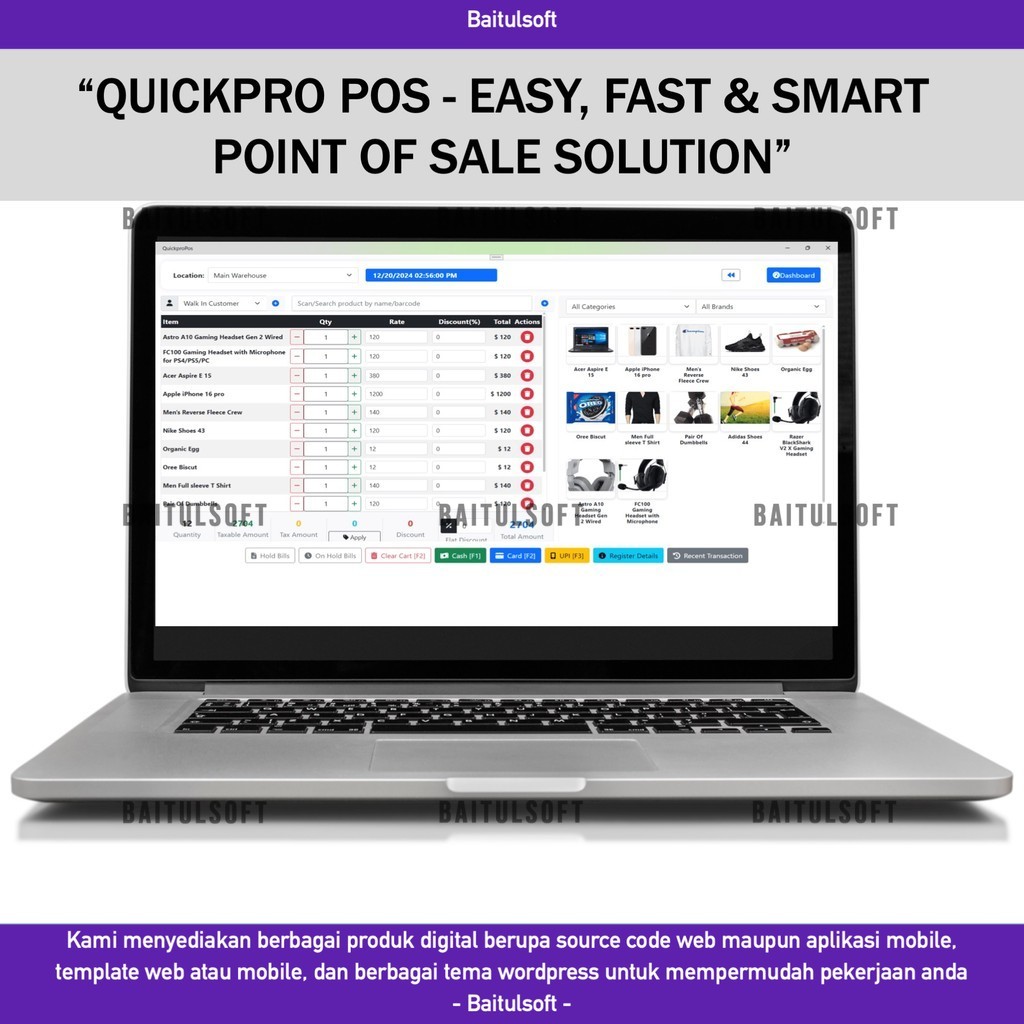 Jual SOURCE CODE APLIKASI WEB QUICKPRO POS - EASY, FAST & SMART POINT OF SALE SOLUTION D121 ...