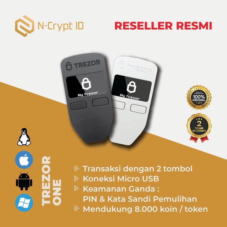 Jual Trezor One / Hardware Wallet / Cryptocurrency / Dompet Kripto / BTC BNB ETH / Bitcoin ...