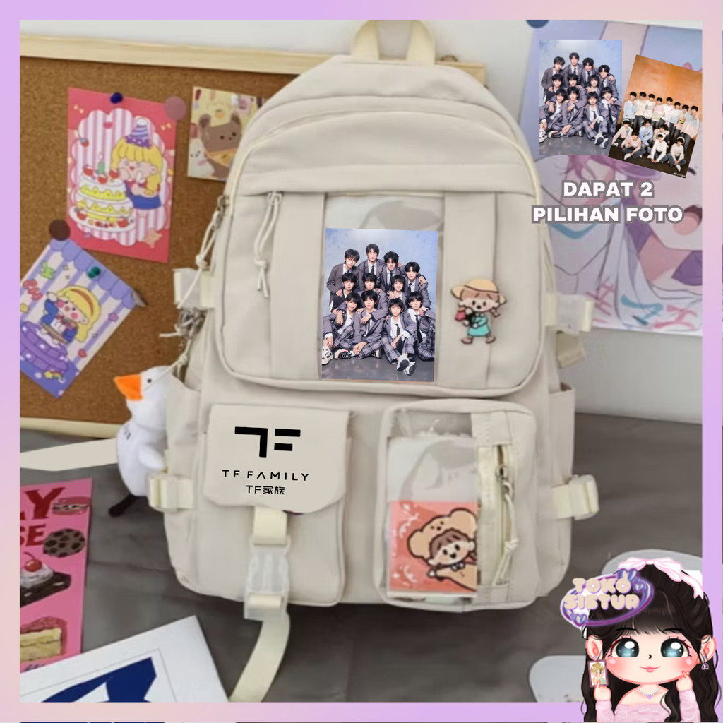 Jual [TS ] TAS RANSEL TFFAMILY GEN 4 MURAH CANVAS TAS SEKOLAH AJARAN ...