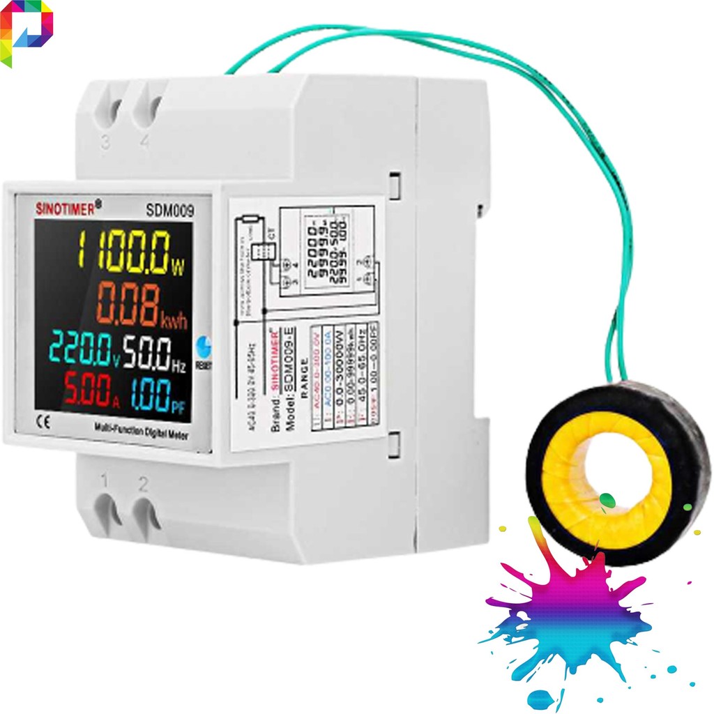 Jual Kwh Meter Meteran Listrik Lcd Digital Din Rail 1 Phase 300V | Shopee Indonesia