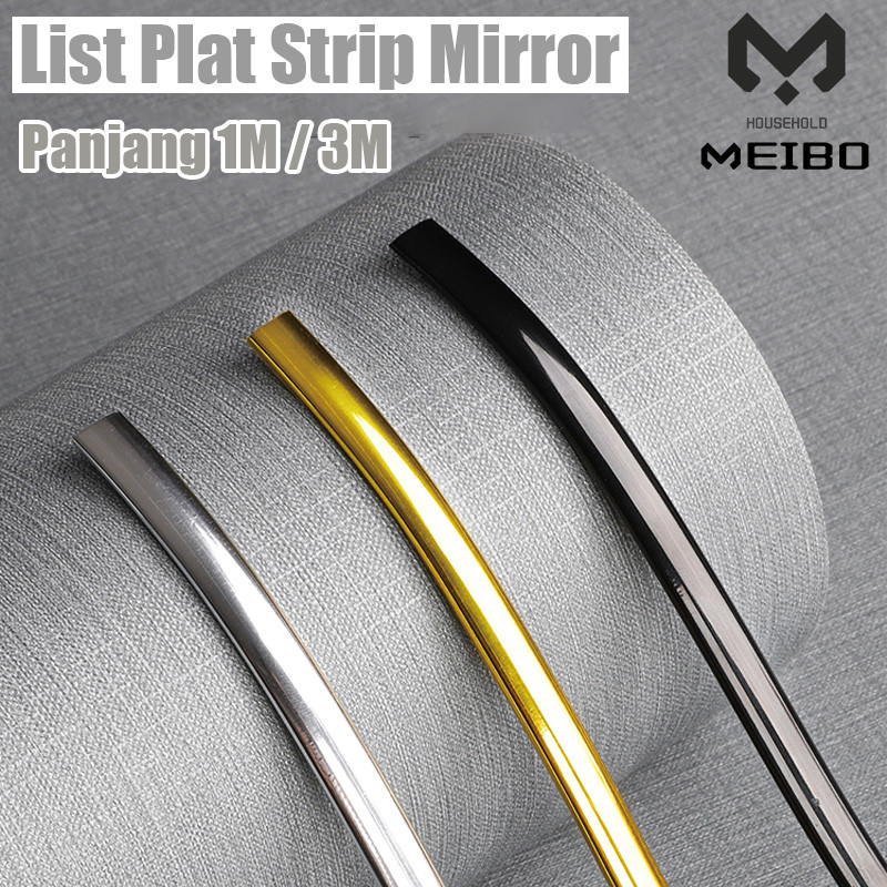 Jual List Plat Strip Mirror / List Plat Strip Mirror Hairline Panjang 3 ...