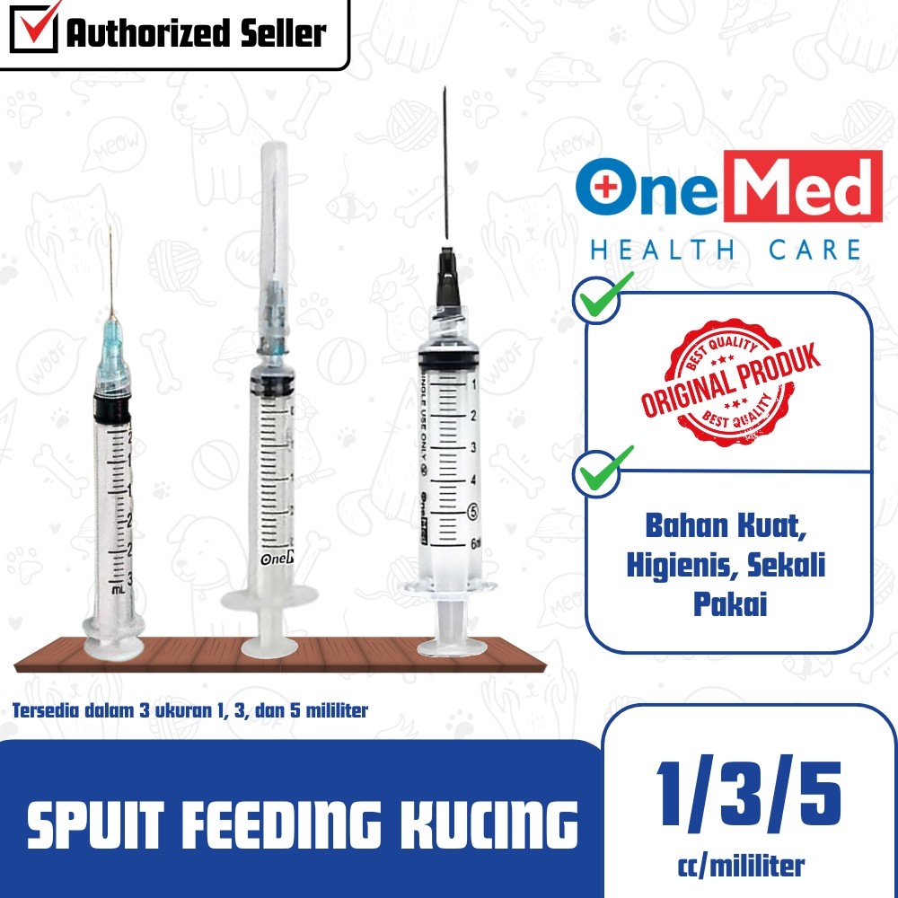 Jual OneMed Syringe Spet Spuit Pipet Suntikan Hewan Jarum Suntik Alat Minum Obat Vitamin Kitten ...