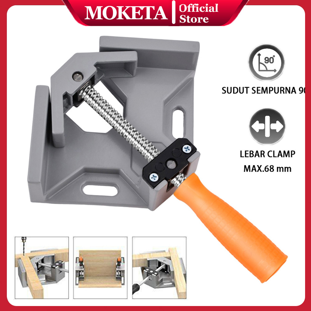 Jual MOKETA Corner Clamp Penjepit Sudut Frame Kaca Kayu 90 Derajat ...