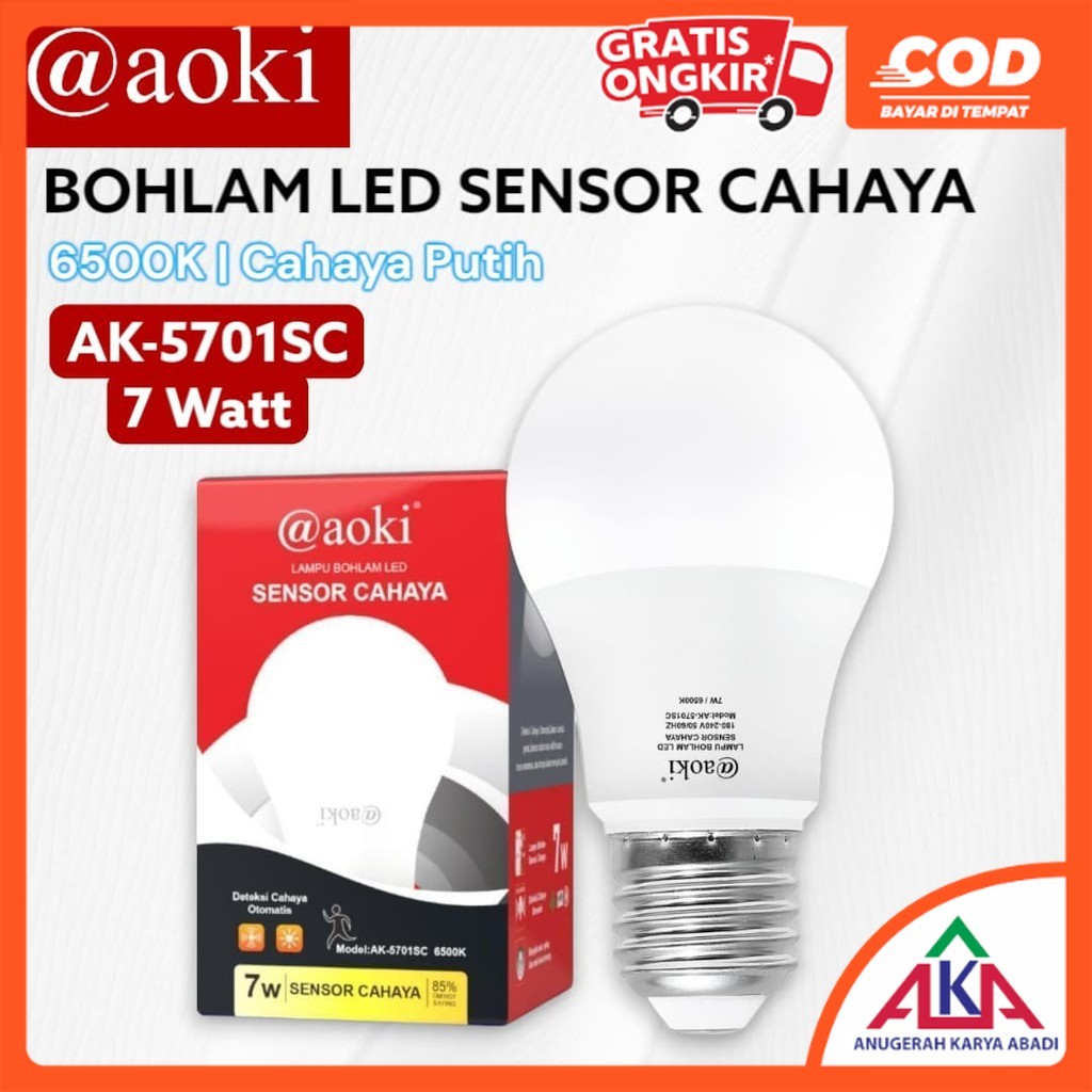 Jual AOKI Bohlam Lampu LED 7W Light Sensor Cahaya UV Ultraviolet Photo ...