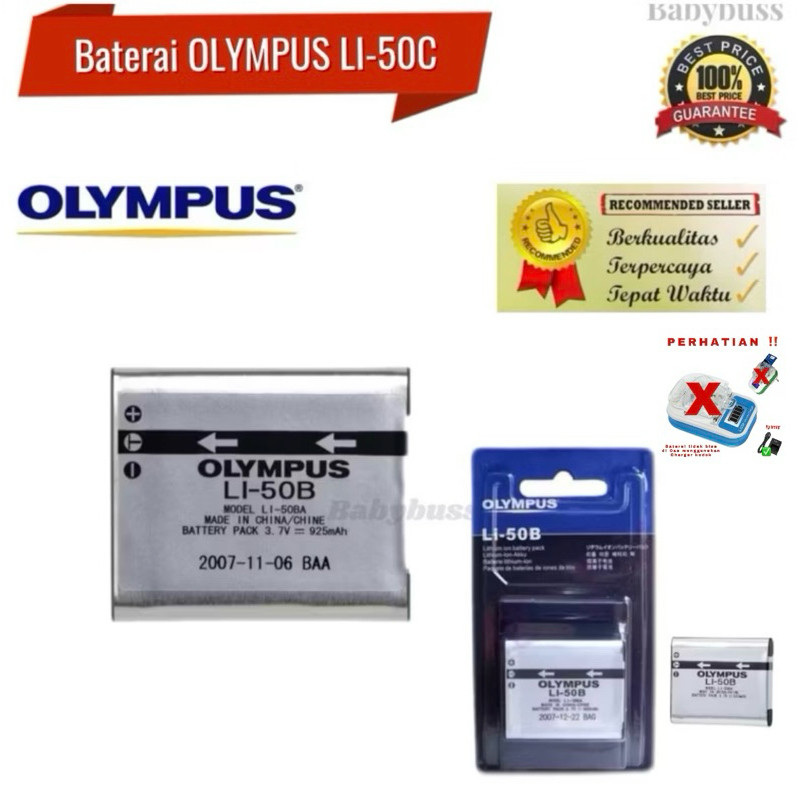 Jual Battery For Olympus Batre Li-50b Stylus MJU 1010 1020 1030SW ...
