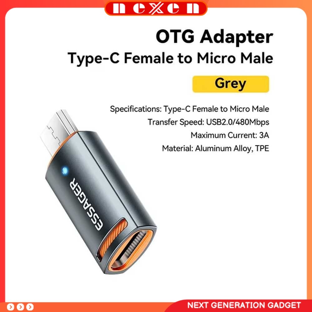 Jual OTG Type C to Micro Adapter Converter Fast Charging 3A - EZJCM ...