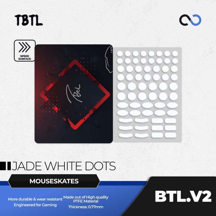 Jual TBTL BTL V2 Jade White Dots Universal Mouse Feet / Mouse Skate ...