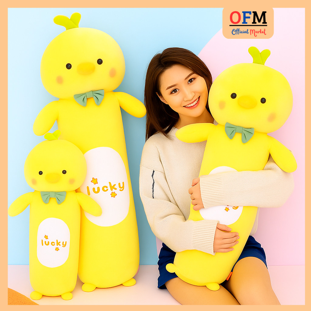 Jual Boneka Guling Bebek Piyo Lucky Ukuran 60Cm Dan 80Cm Hewan Lucu ...