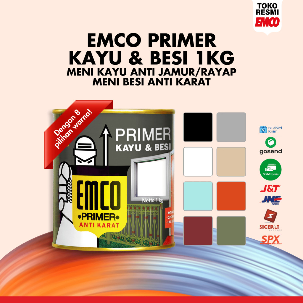 Jual Emco Primer Kayu & Besi PKB - 1kg 1 KG Cat Dasar Pelapis Anti Karat Anti Jamur | Shopee ...