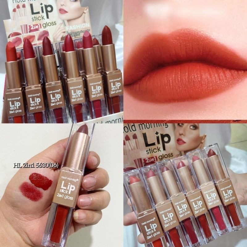 Jual [Per 1 Pcs] HL 2in1 Lipcream+Lipstick Matte Red / Bisa Pilih Warna | Shopee Indonesia